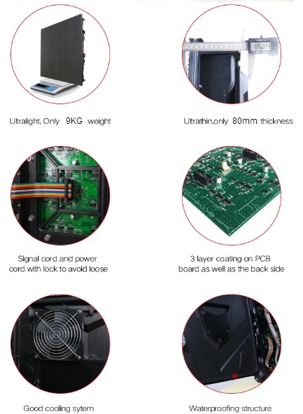 P3.91 HD outdoor rental LED Modular Cabinet 500X500mm SMD led matrix ...